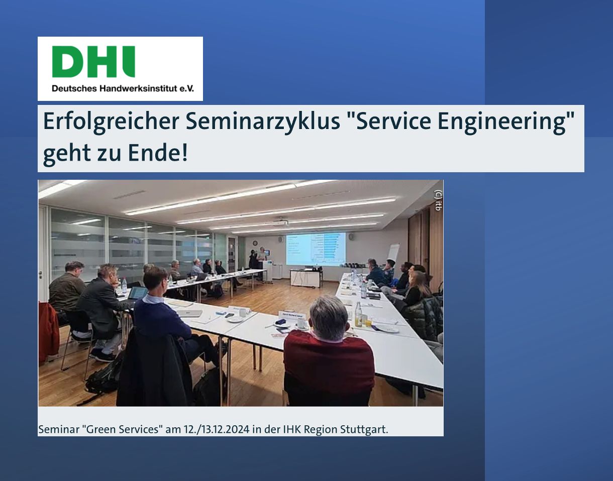 Erfolgreicher Seminarzyklus Service Engineering - Kompetenzzentrum Smart Services